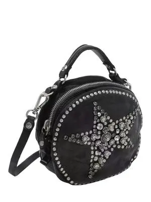 CAMPOMAGGI Star-embellished Studded Shoulder Bag - Black