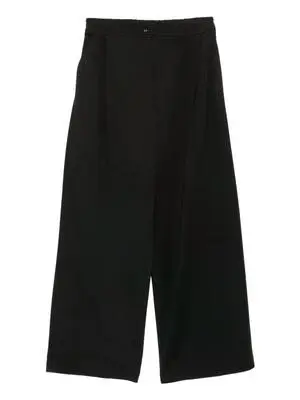 Imperial Pleated Wide-leg Trousers - Black