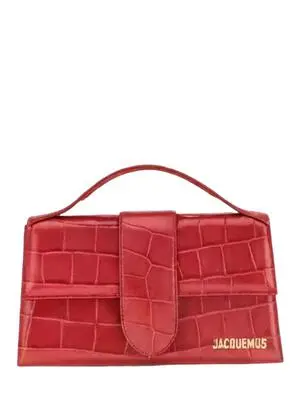 Jacquemus Le Grand Bambino Croc-effect Tote Bag - Red