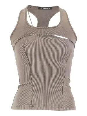 Ottolinger Cut-out Ribbed Top - Grey