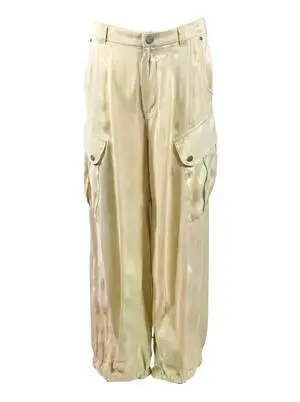 Pinko PINKO Satin-Finish Cargo Pants Neutrals