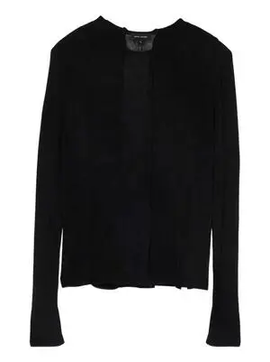 Marc Jacobs Sheer-panelled Knit Long-sleeve Top - Black