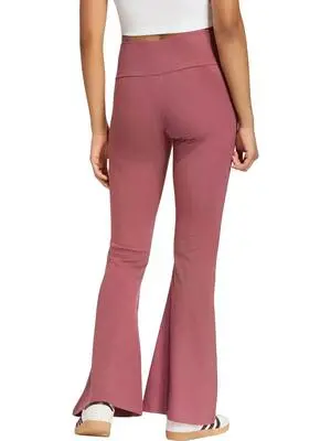 Adidas Essentials Rib Flared Leggings Pink
