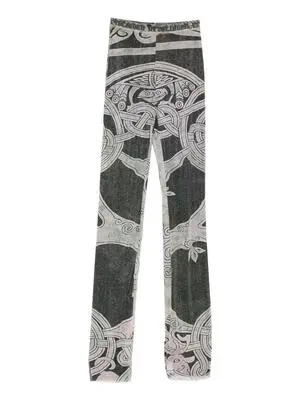 Ottolinger Tree Of Life Print Trousers - Black