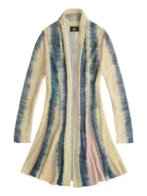Ralph Lauren Space-dye Pointelle-knit Cardigan - Neutrals