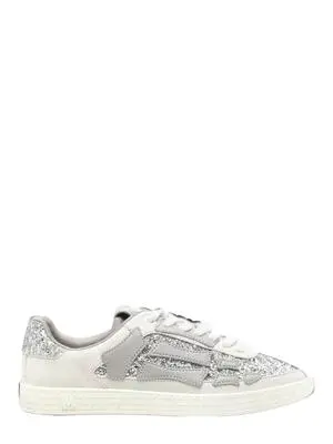 Amiri Pacific Bones Glitter-embellished Sneakers - Neutrals