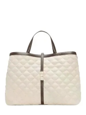 Mz Wallace Astor Quilted Linen Tote Bag - Neutrals