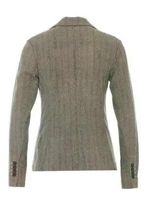 CIRCOLO 1901 Herringbone-pattern Blazer - Grey