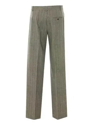 CIRCOLO 1901 Herringbone-pattern Tailored Trousers - Grey