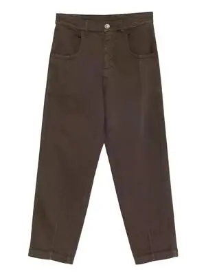 Eleventy Seam-detail Trousers - Brown