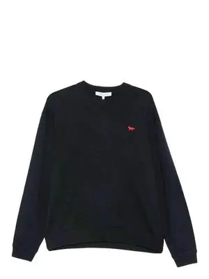 Maison Kitsuné Fox Head-patch Sweater - Blue