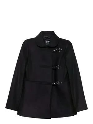 FAY Lobster-claw Fastening Coat - Blue