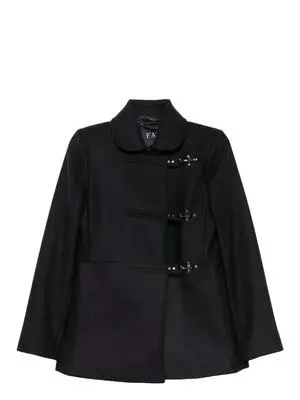 FAY Lobster-claw Fastening Coat - Blue