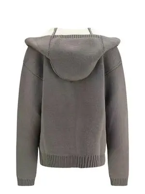 Rick Owens Tower Reversible Wool Hoodie Grey
