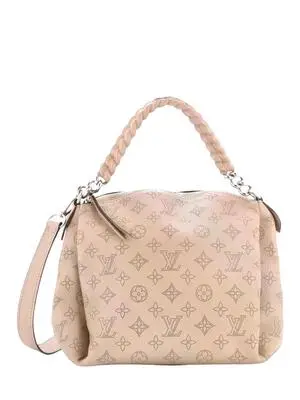 LOUIS VUITTON Mahina Leather Bb Hobo Bag - Neutrals