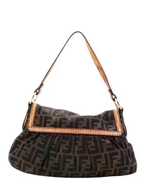 FENDI Fendi Chef Flap Zucca Canvas Shoulder Bag