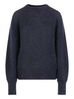 BRUNELLO CUCINELLI Brunello Cucinelli Sequin-Embellished Ribbed-Knit Sweater
