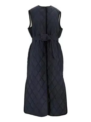 Fabiana Filippi Quilted Belted Gilet - Blue
