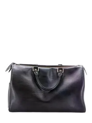 LOUIS VUITTON Speedy Handbag Epi Leather Satchel - Black