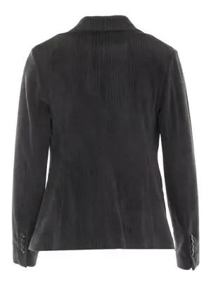 CIRCOLO 1901 Corduroy-effect Notched-lapels Blazer - Grey