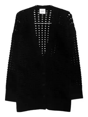 NUDE Open-knit Wool Sweater - Black