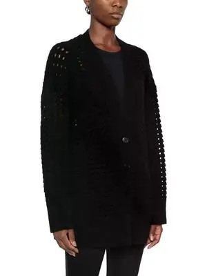 NUDE Open-knit Wool Sweater - Black