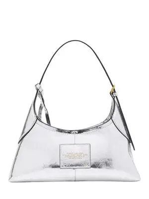 Marc Jacobs Marc Jacobs Metallic Crinkle Leather Small Belted Sack Bag Silver