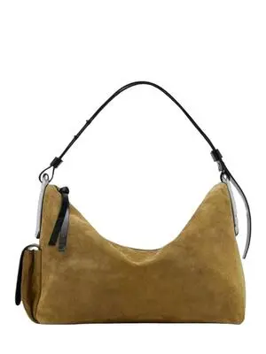 Marc Jacobs Scene Large Shoulder Bag In Suede Neutrals