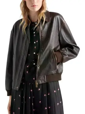 Prada Floral-print Washed Silk Dress - Black