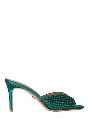 Carvela Silvia Bead-embellished Heeled Mules - Green