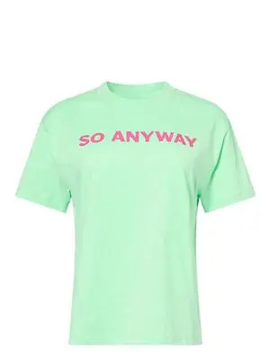 SISTERS & SEEKERS Printed Cotton T-shirt - Green