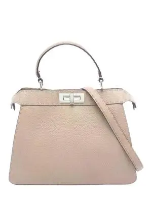 Fendi Medium Selleria Peekaboo Iconic Satchel - Neutrals