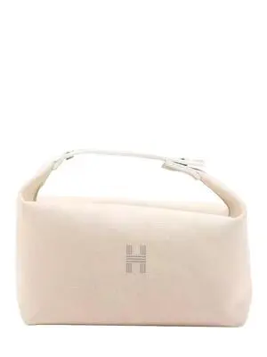 Hermès Hermès Large Toile Bride A Brac Case Vanity Bag Neutrals