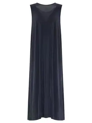 Issey Miyake Drape Pocket-detail Midi Dress - Blue