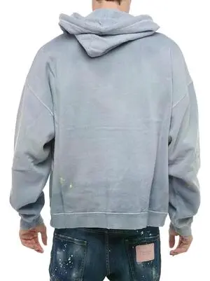 Dsquared2 Paint-splatter Logo-patch Hoodie - Blue