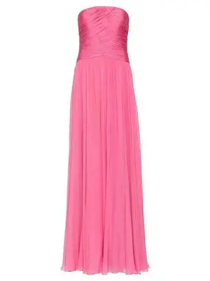 Zuhair Murad Strapless Silk-chiffon Gown - Pink