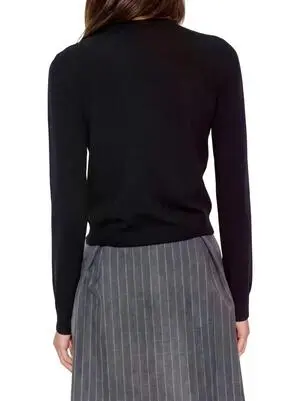 Valentino Garavani Bow-embellished Button-up Cardigan - Black