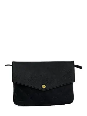 LOUIS VUITTON Louis Vuitton Monogram Empreinte Twice Crossbody Bag Black