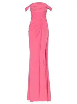 Zuhair Murad Off-shoulder Draped Gown - Pink