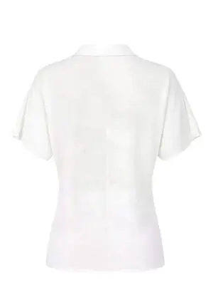 MEIMEIJ Batwing-sleeve Polo Shirt - White