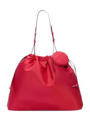 Mz Wallace Waverly Drawstring Bucket Bag - Red