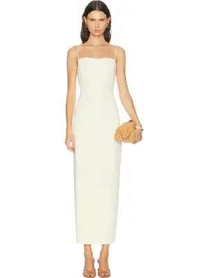 EAVES X Blake Evin Dani Polished Crepe Maxi Dress - Ivory