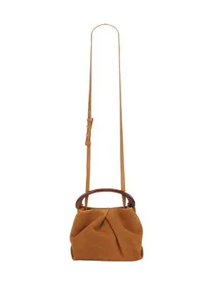 Dries Van Noten Resin Handle Fold Crossbody Bag - Tan