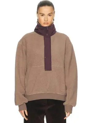 ENTIRE STUDIOS System Fleece Pullover Sweatshirt - Brown