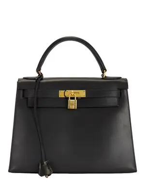 Hermès Box Kelly Handbag - Noir