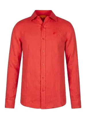 MAISON TANGERINE Linen Long Sleeve Shirt For - Red