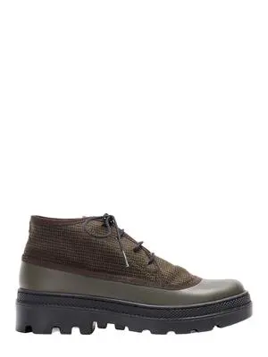 NAGUISA Tartan Low-cut Ankle Boots - Green