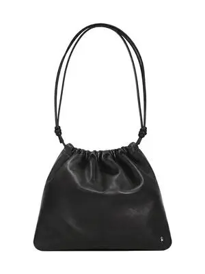 SUUD COLLECTION Casie Leather Bucket Bag - Black