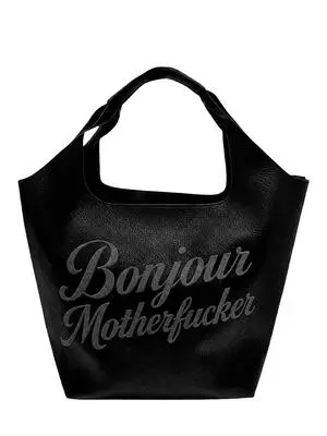 LILLY LOVES Subtle Bonjour Shoulder Bag - Black