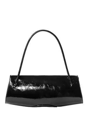 Michael Kors Anna Slim Patent Leather Frame Bag Black